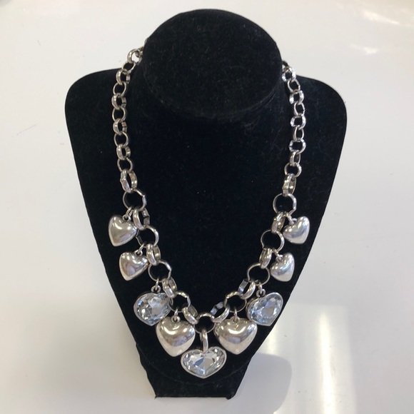 LR Designs | Jewelry | Heart Rhinestone Necklace | Poshmark
